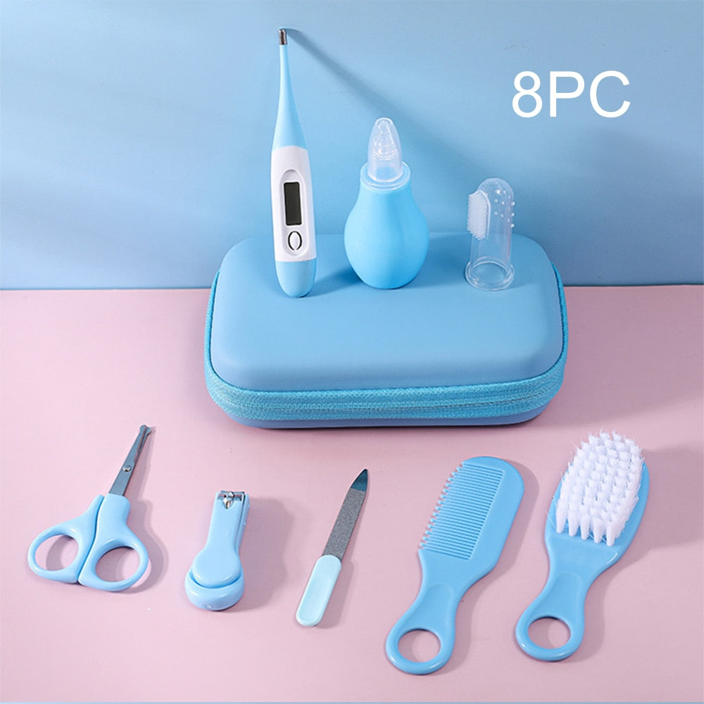 8 unids/set Kit de cuidado del bebé, Kit de higiene para bebés, tijera ...